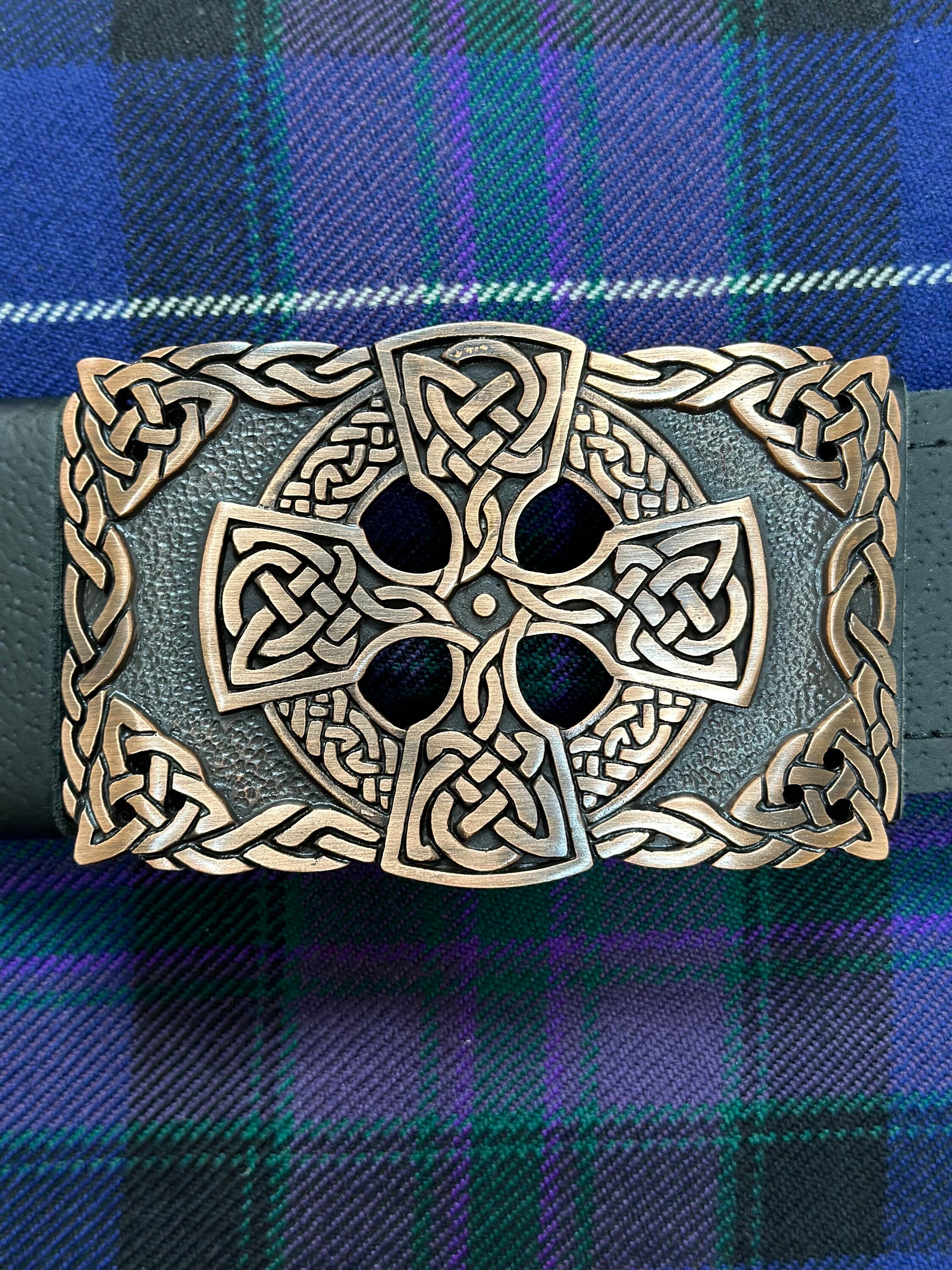 Celtic Cross Kilt Belt Buckle - Traditional Scottish Highland Wear ...