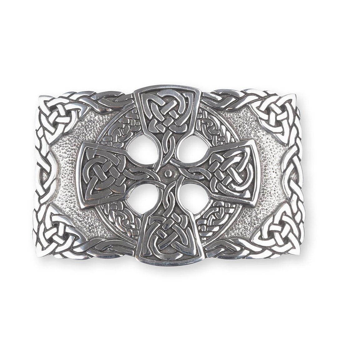 Celtic Cross Kilt Belt Buckle - Traditional Scottish Highland Wear ...