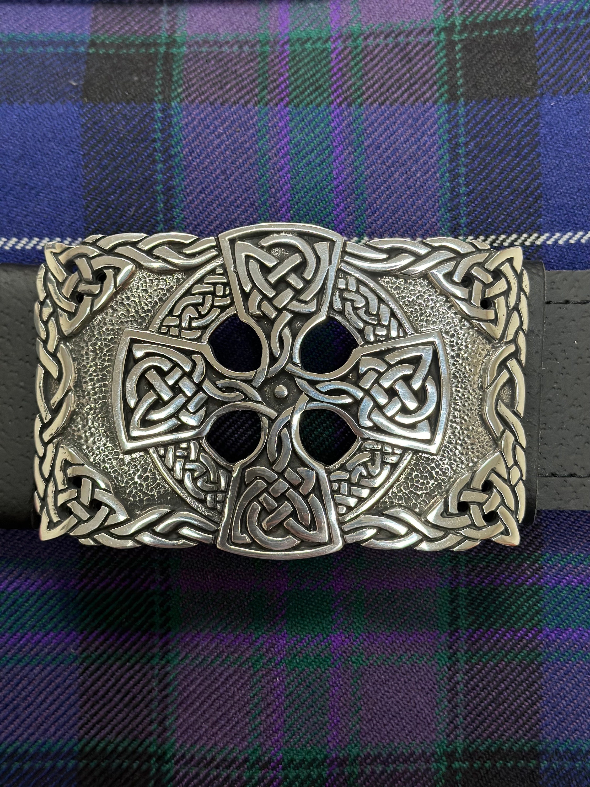 Celtic Cross Kilt Belt Buckle - Traditional Scottish Highland Wear ...