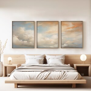 Abstract Sky Clouds Huge Wall Art Skyscape Landscape Painting Sky ...