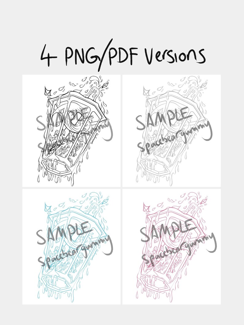 Crystal Boba: A3 Printable Colouring Page, 4 Instant Download Pages ...