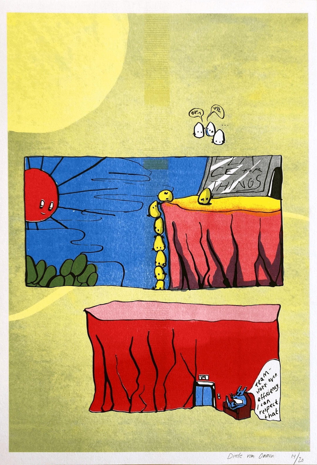 Teamwork Risoprint Poster A3 - Etsy