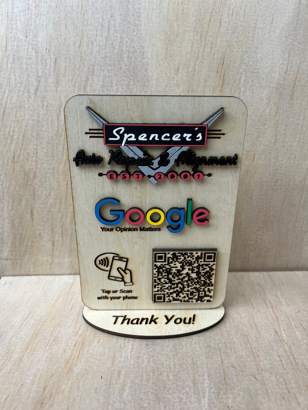 Handcrafted Wooden Google Review Sign - Etsy