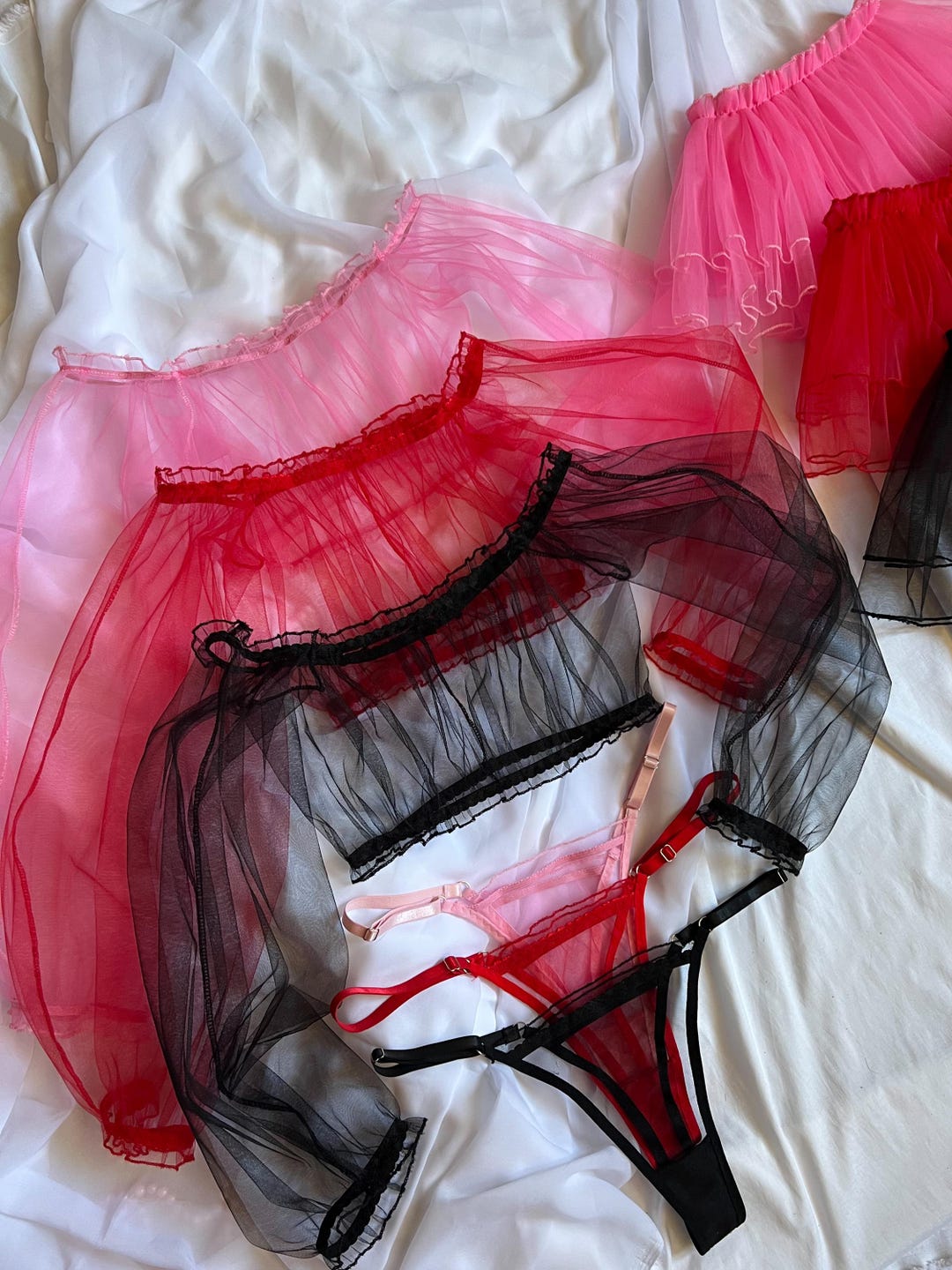 Sheers Sets, Transparent Lingerie Bralette and Panty Set Mesh Panty ...