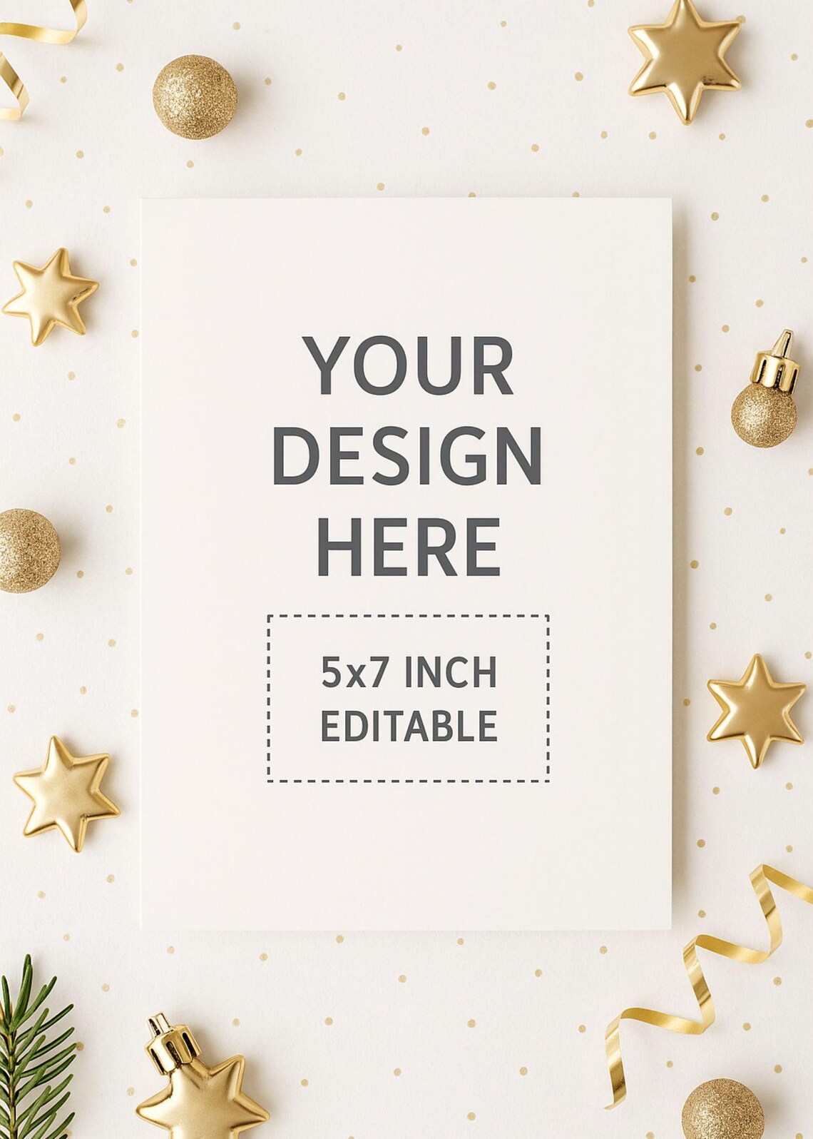 Elegant 2025 New Year Card Mockup | Greeting Card Photo Template ...