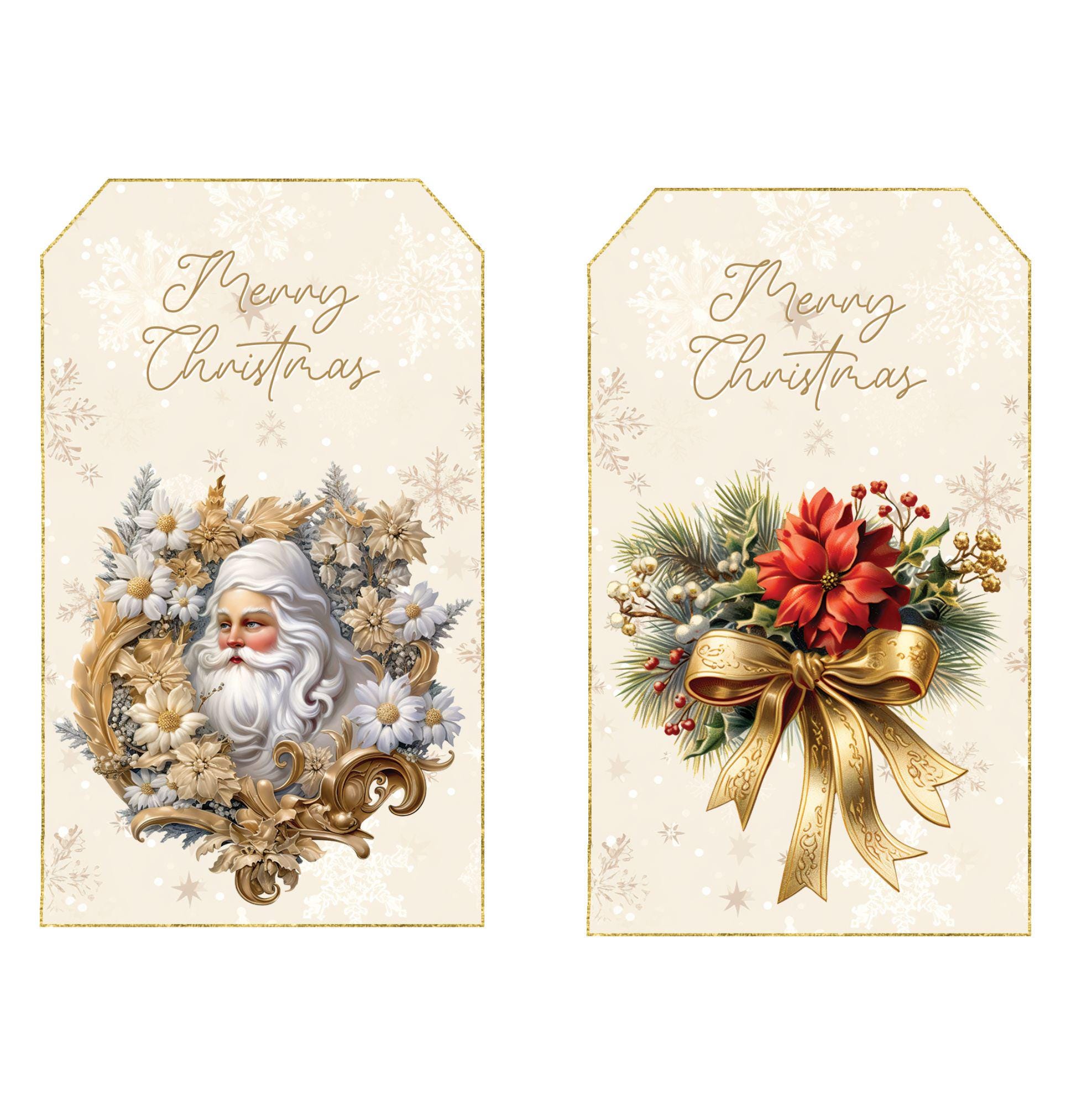 Christmas Gift Tags Printable |boho Holiday Tag Set|editable Merry ...