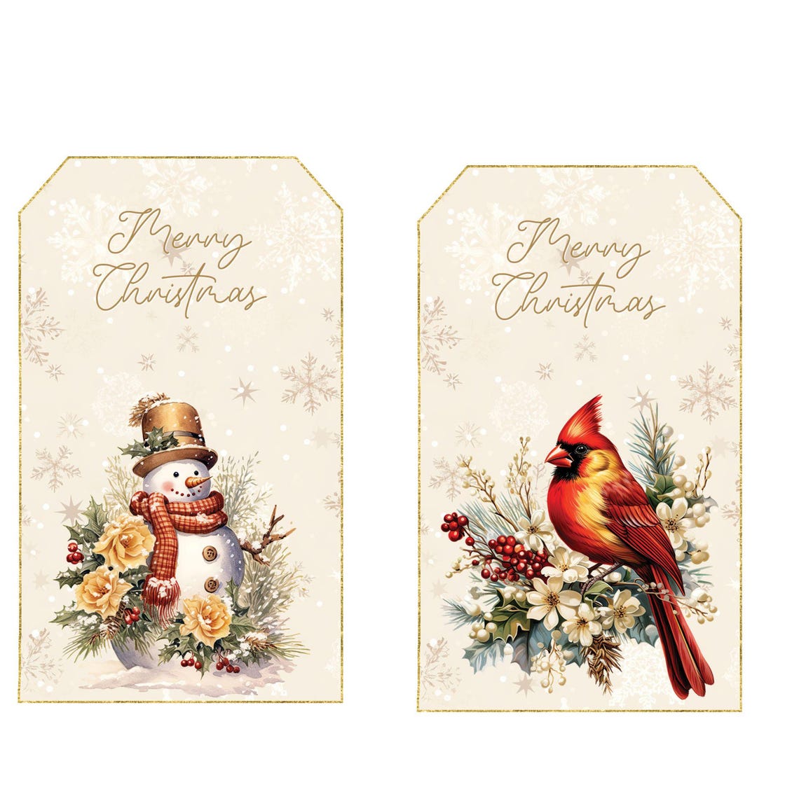 Christmas Gift Tags Printable |boho Holiday Tag Set|editable Merry ...