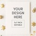 Elegant 2025 New Year Card Mockup | Greeting Card Photo Template ...