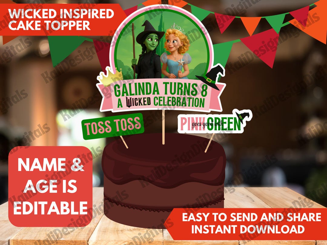 Wicked Cupcake Toppers Wicked Cake Topper Wicked Cupcake Toppers ...