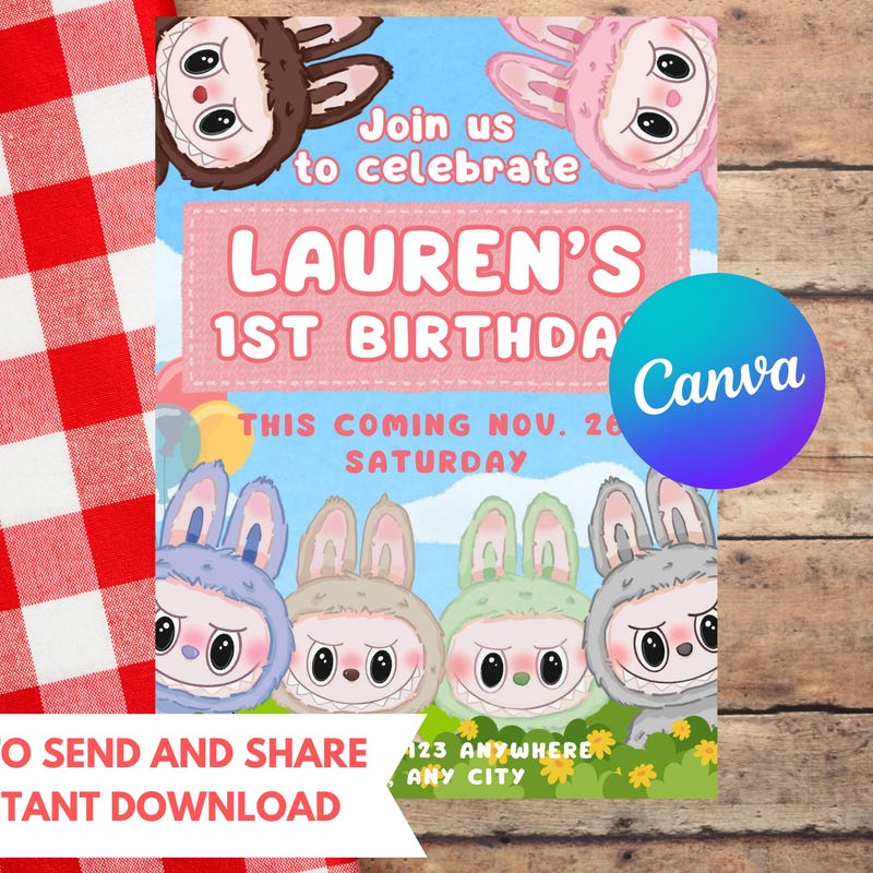 Labubu Template Box - Etsy