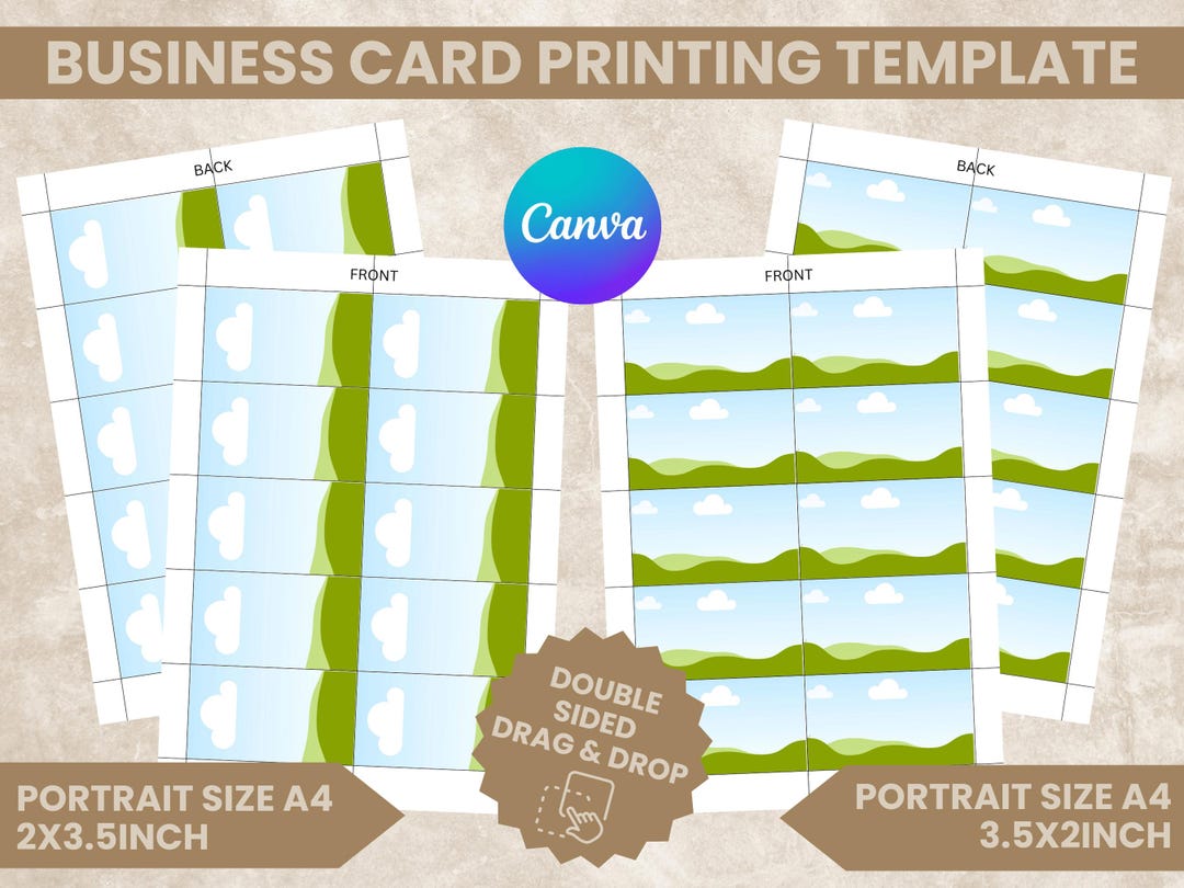 Printing Template Business Card 2x3.5 Printing Guide Template Canva ...