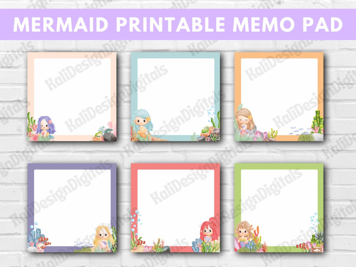 Notepads Printable Memo Pads Stationery Collection Cute Sticky Notepads ...