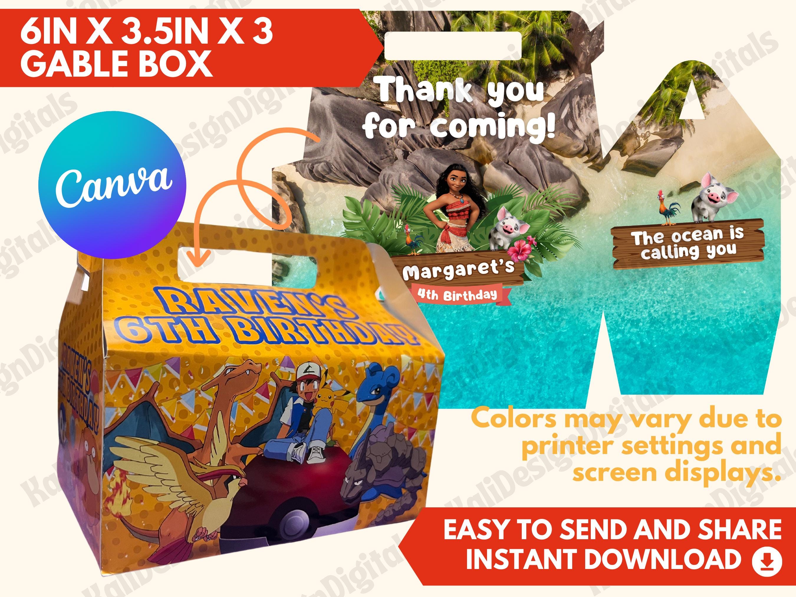 Moana Gable Box Moana Party Loot Box Moana Favor Box Birthday Moana ...