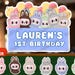 Labubu-inspired Birthday Cake Topper Template | Editable Canva Design ...