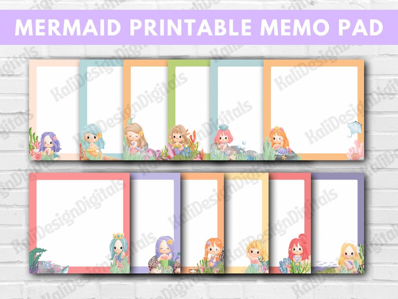 Notepads Printable Memo Pads Stationery Collection Cute Sticky Notepads ...