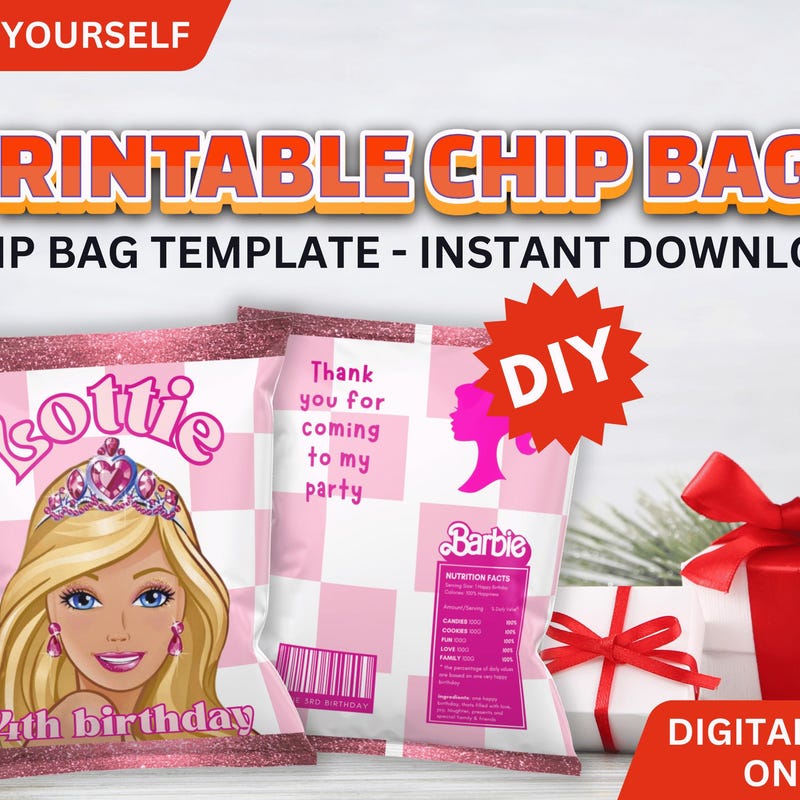 Barbie Chip Bags - Etsy