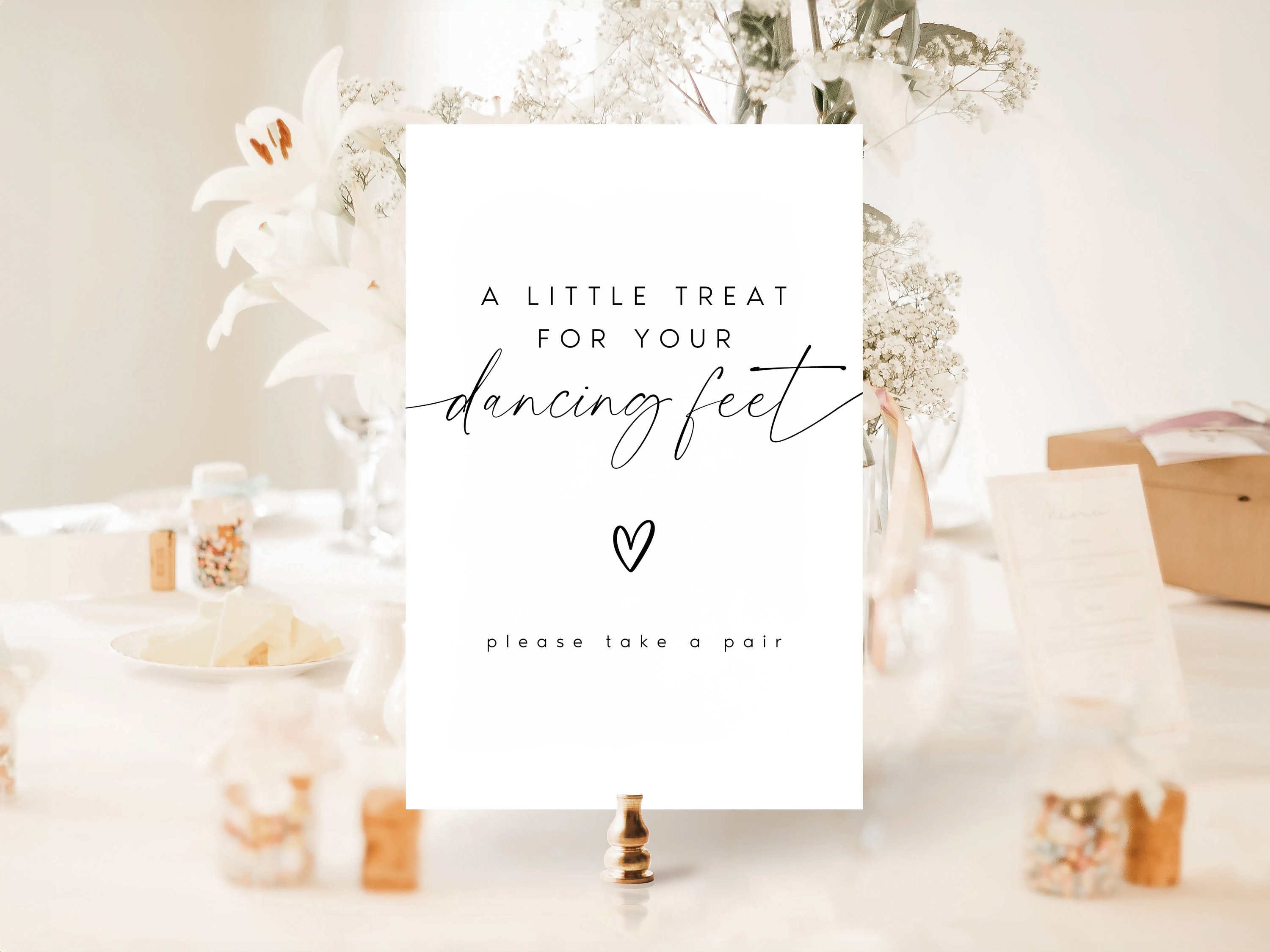 A Little Treat for Your Dancing Feet Sign, Wedding Dancing Feet Sign ...