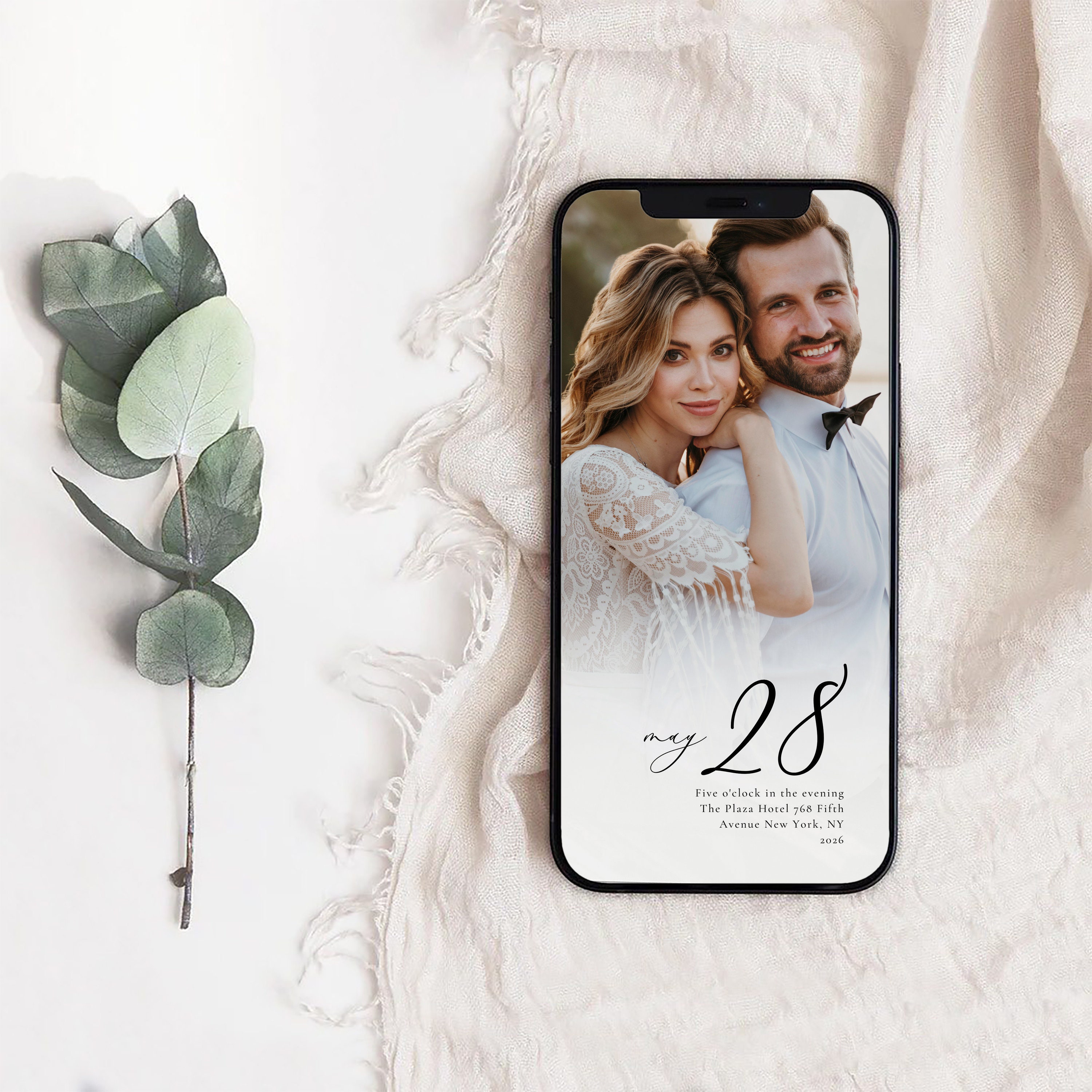 Animated Wedding Save the Date Video Template, Editable Canva ...