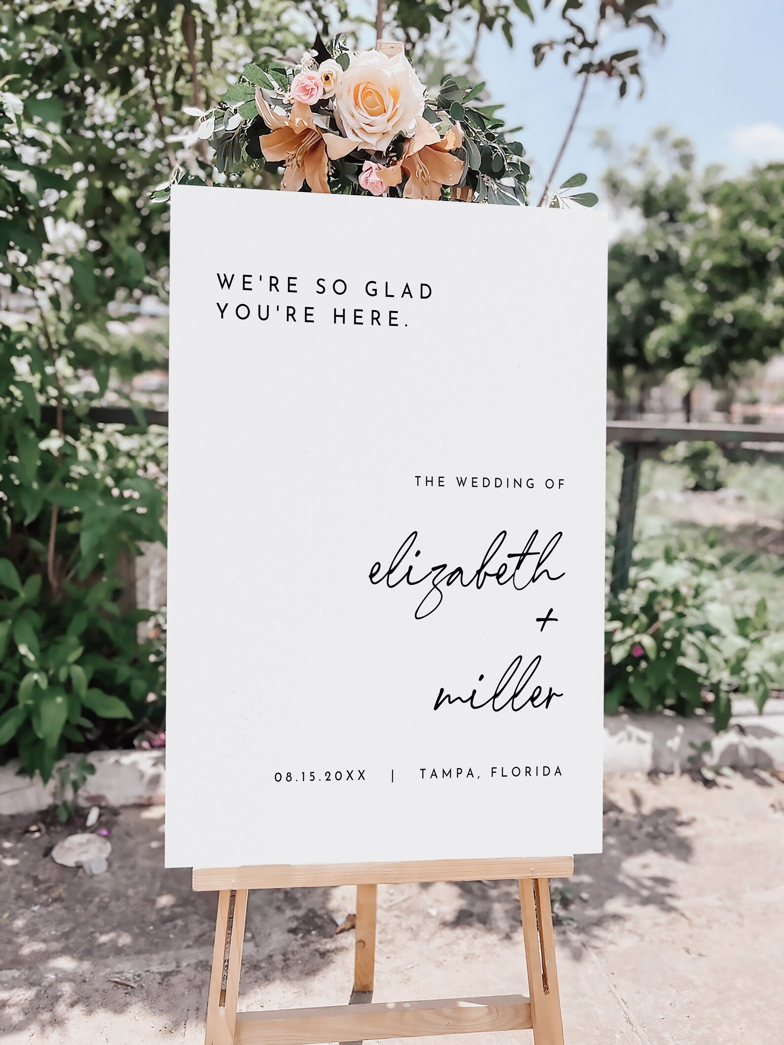 Minimalist Wedding Welcome Sign Template, Modern Wedding Welcome Sign ...
