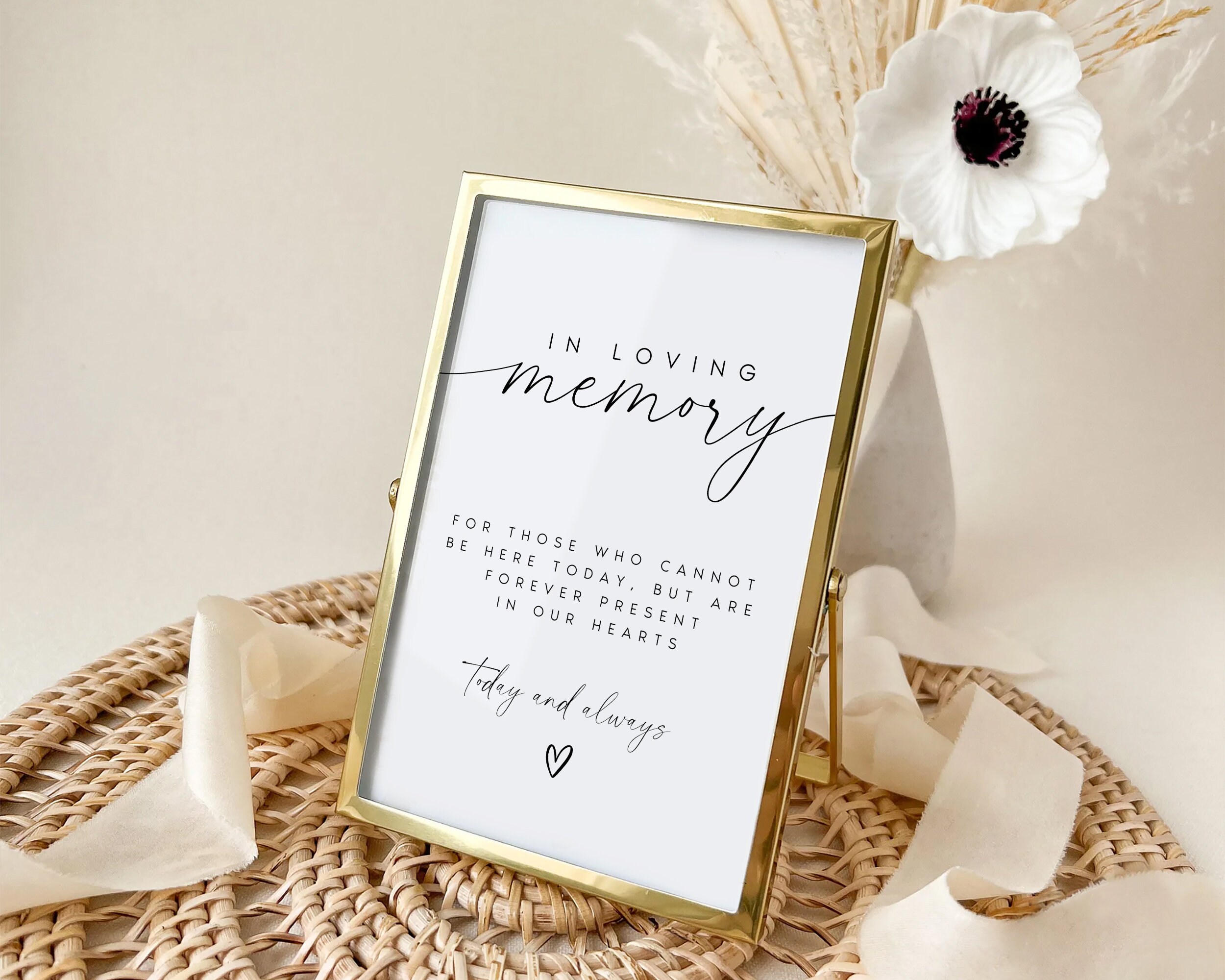 In Loving Memory Sign Template, Printable in Loving Memory Sign for ...