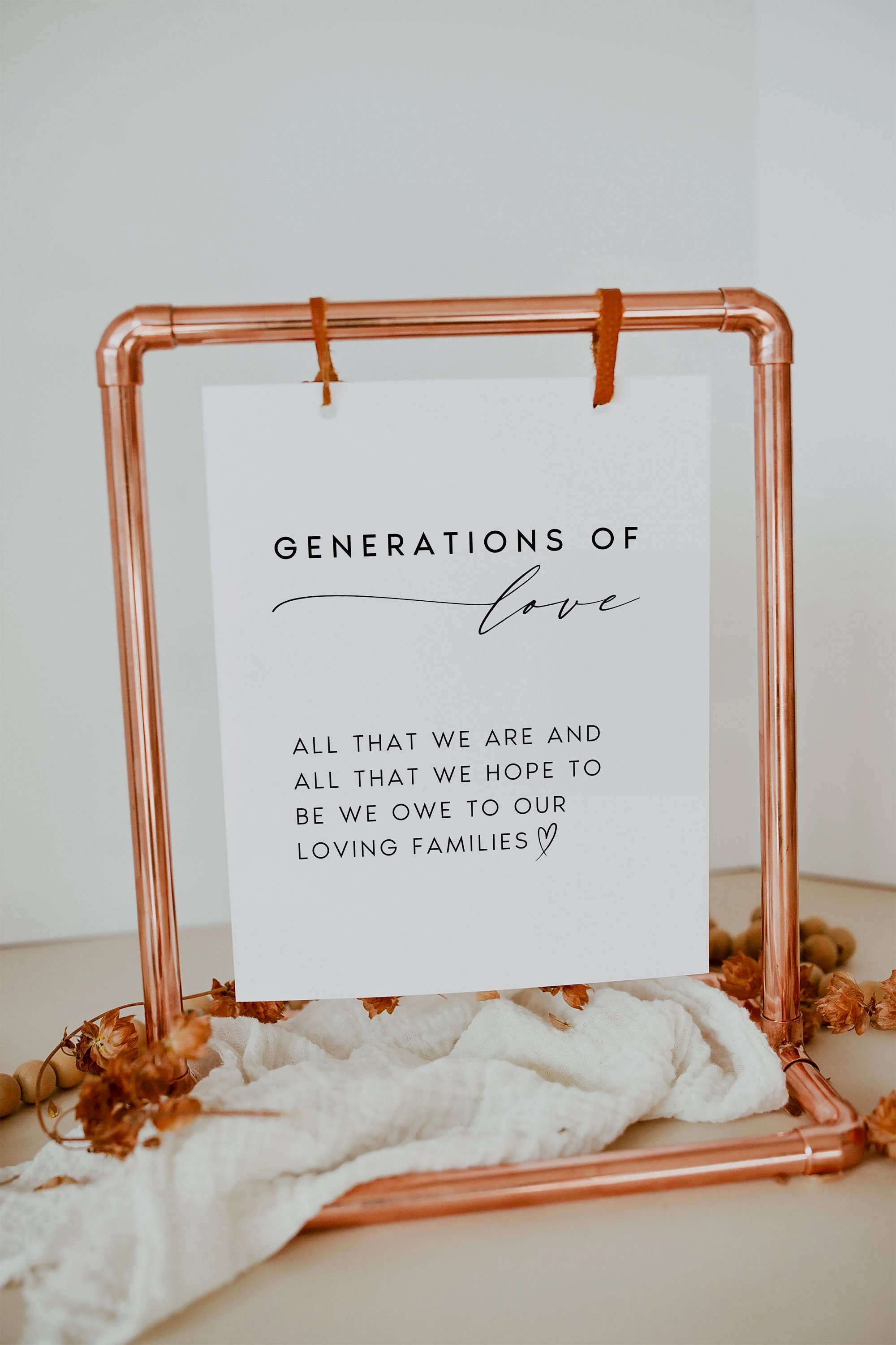 Generations of Love Sign Template, Modern Minimalist All That We Hope ...