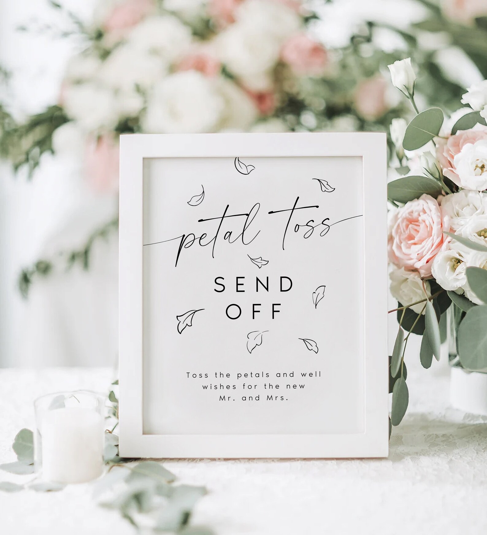 Boho Wedding Petal Toss Sign Template (digital Download) - Etsy