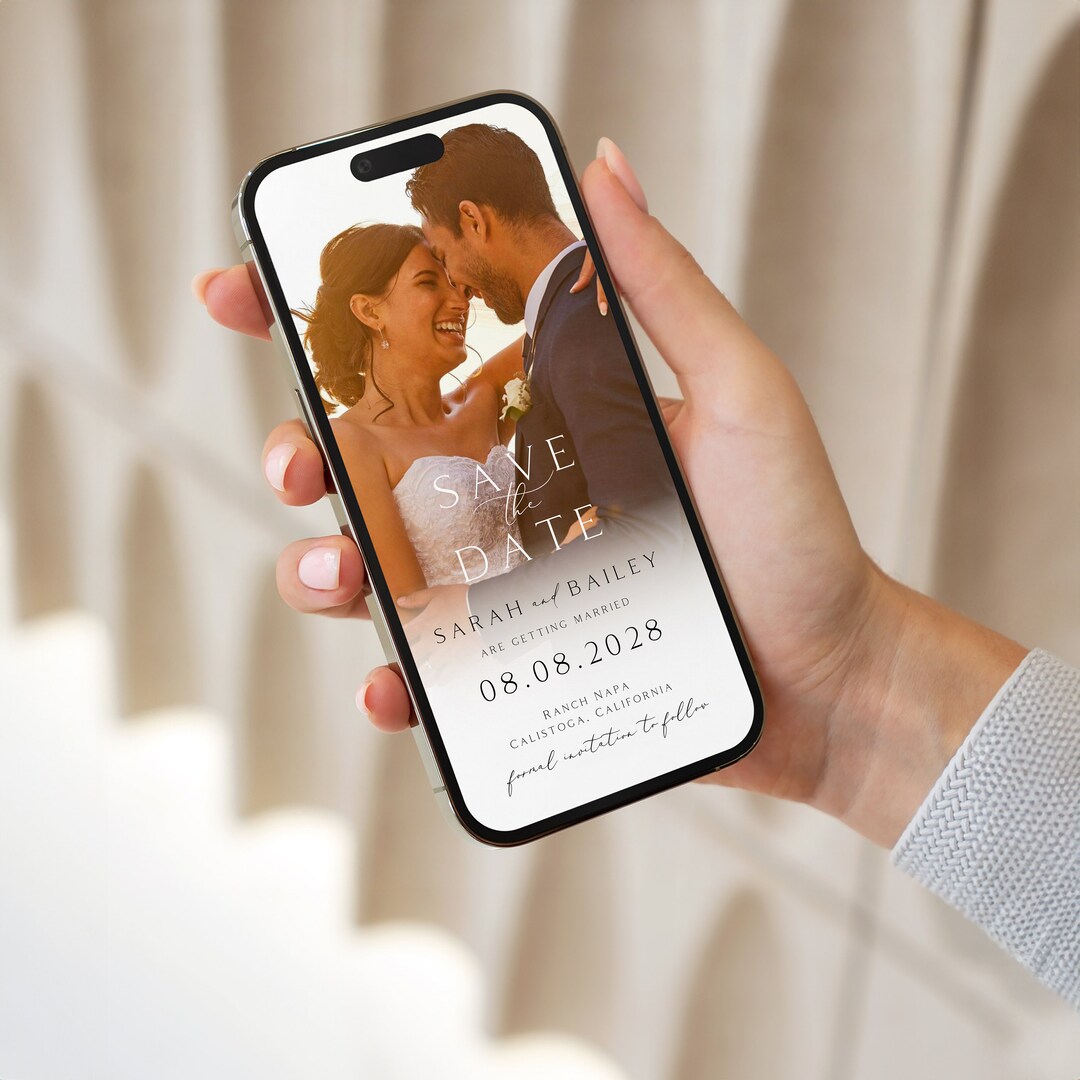 Animated Wedding Save the Date Video Invitation (canva) - Etsy