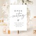 Minimalist Open Seating Sign Template, Printable Open Seating Sign, No ...