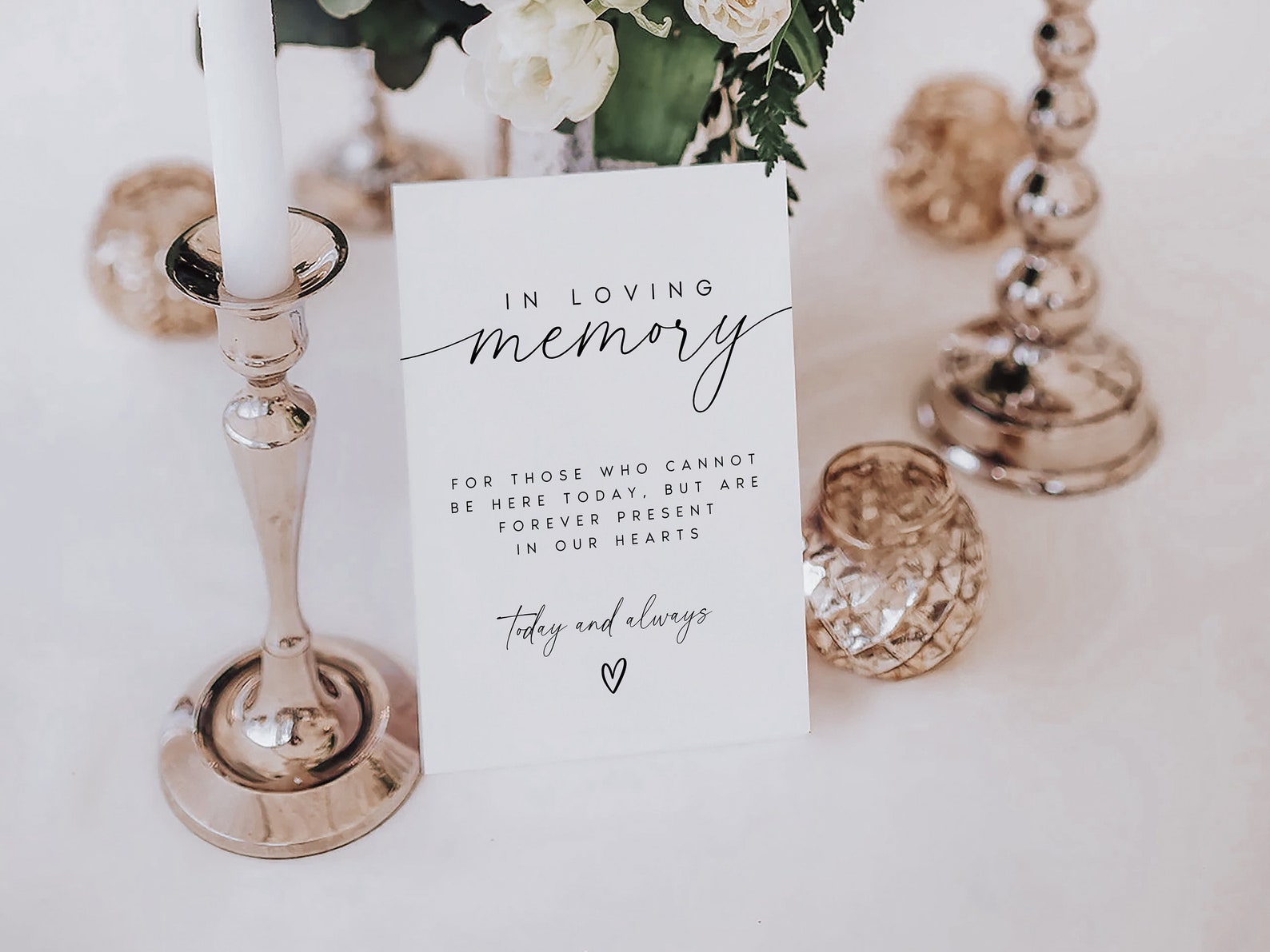 In Loving Memory Sign Template, Printable in Loving Memory Sign for ...