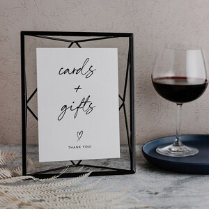 Minimalist Cards and Gifts Sign Template, Wedding Card & Gifts Sign ...