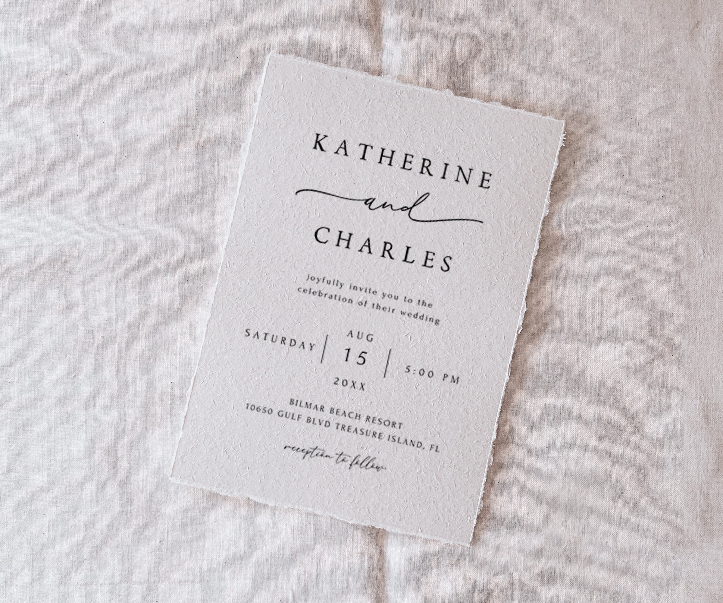 Elegant Wedding Invitation Template, Wedding Invitation, Script Wedding ...