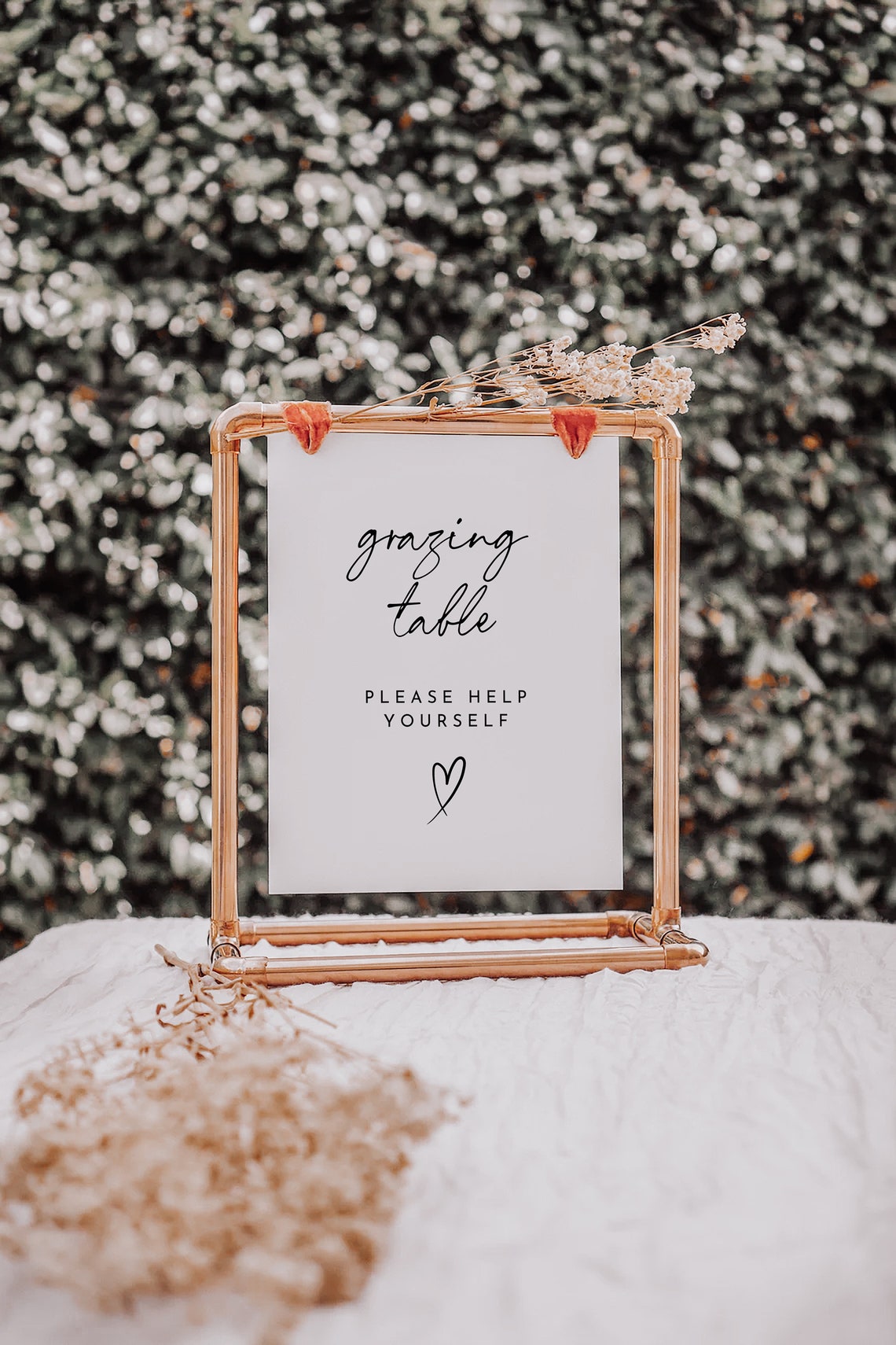 Minimalist Grazing Table Sign Template: Modern DIY Printable (digital ...