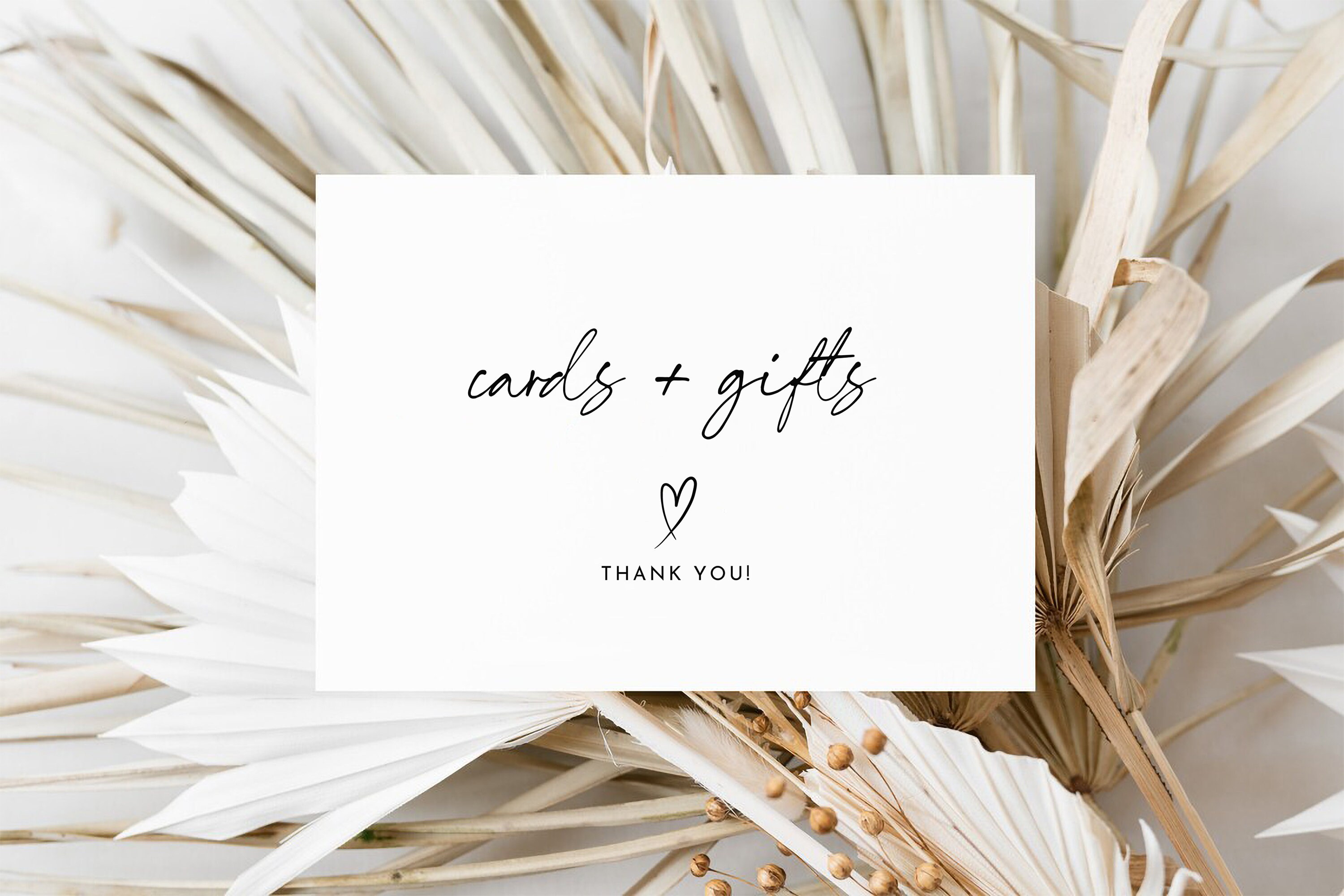 Minimalist Cards and Gifts Sign Template: DIY Printable (6x4, 7x5, 10x8 ...