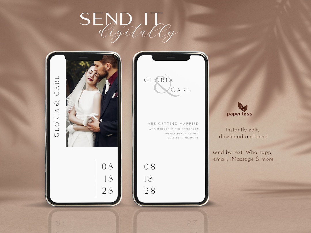 Wedding Video Invitation Template With Music, Invitation Text Mariage ...