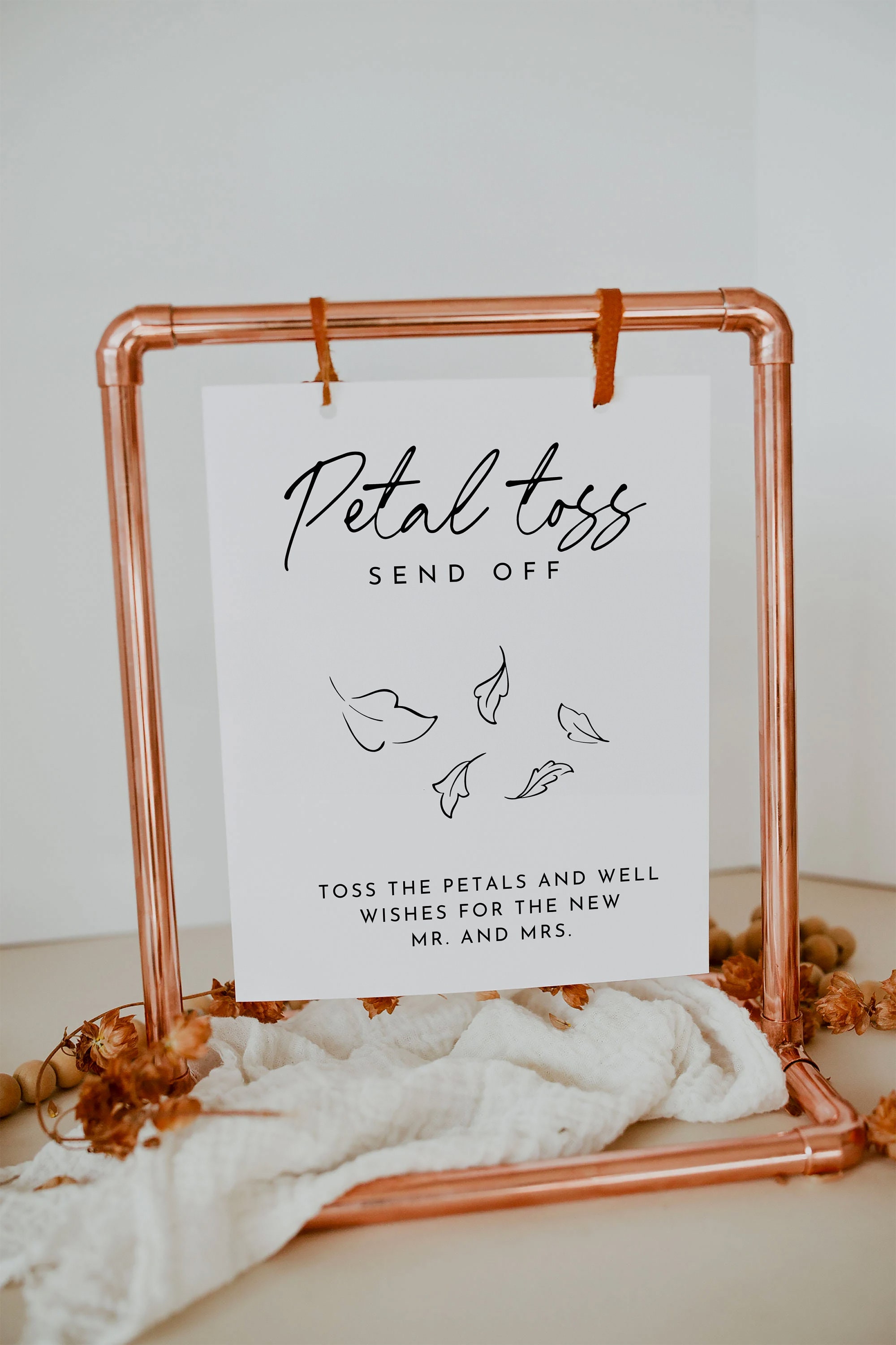 Minimalist Petal Toss Sign Template, Wedding Petal Toss Sign, Wedding ...