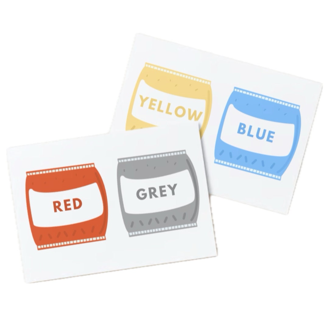 8 Colors Flashcards, Kids Flashcards, Coloring, Fun, Game - Etsy
