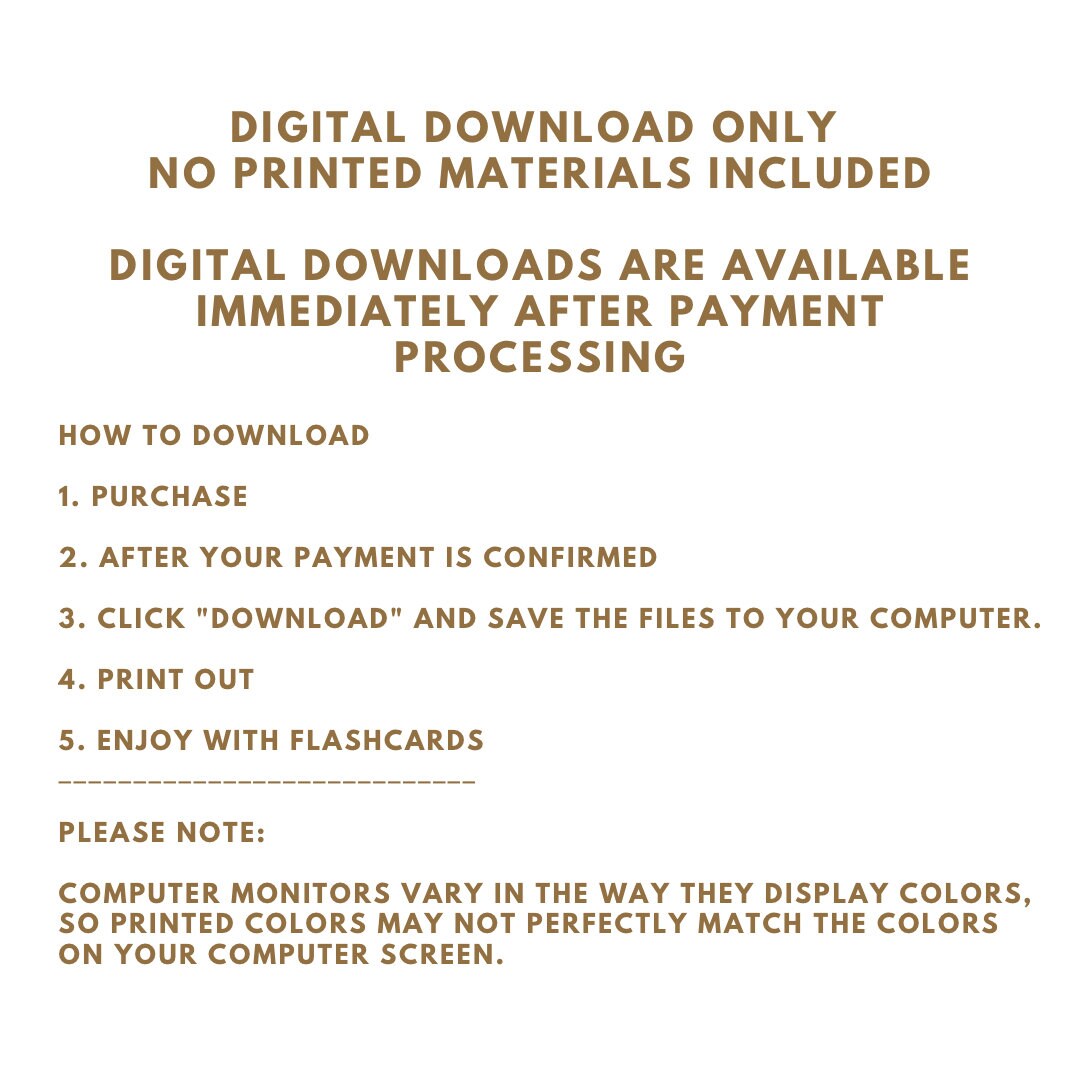 Food and Beverage Flashcards Printable PDF, Learning Food and Beverage ...