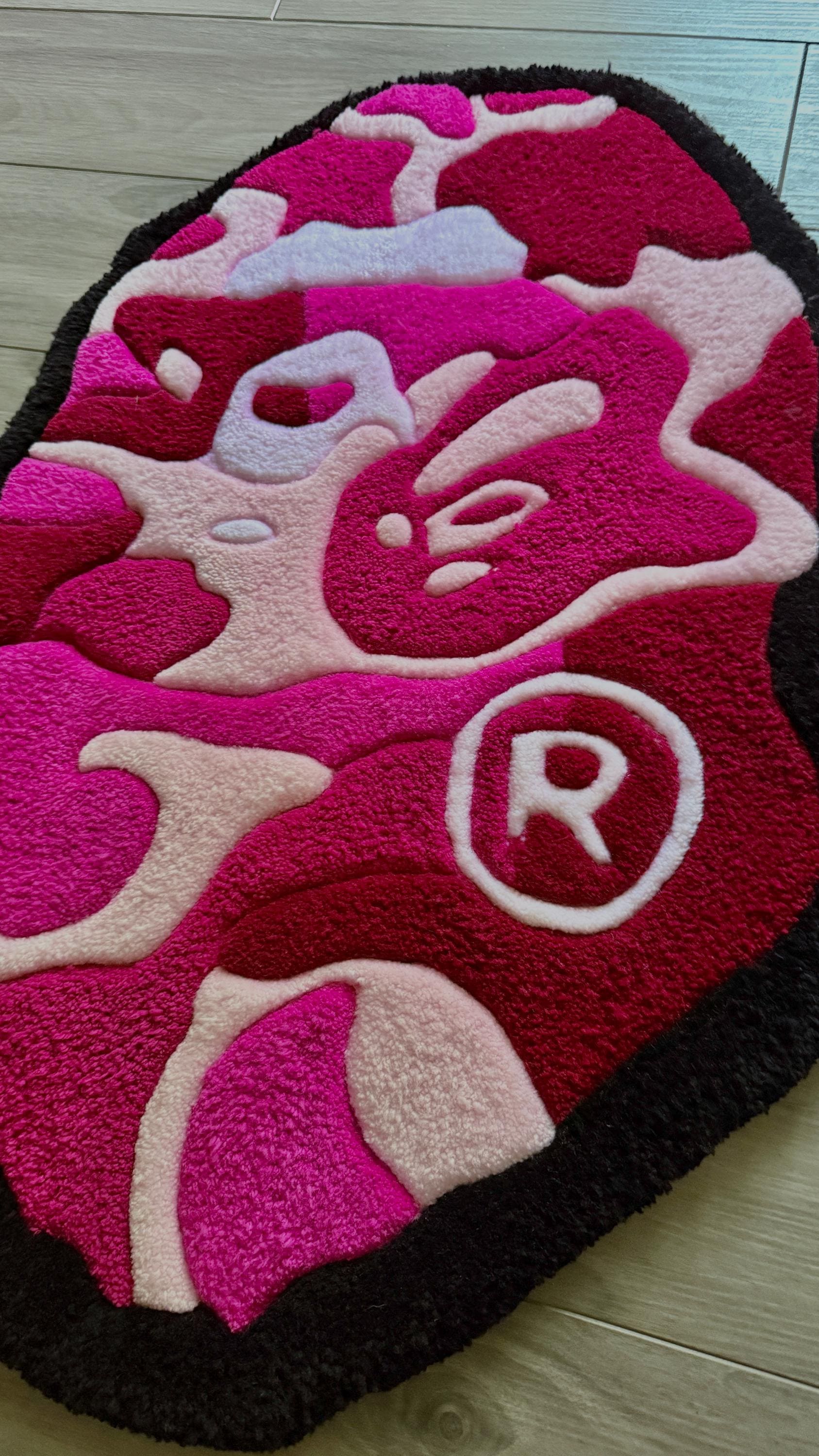 Custom Pink Bape Rug - Etsy