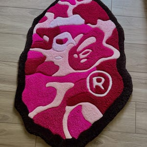 Custom Pink Bape Rug - Etsy