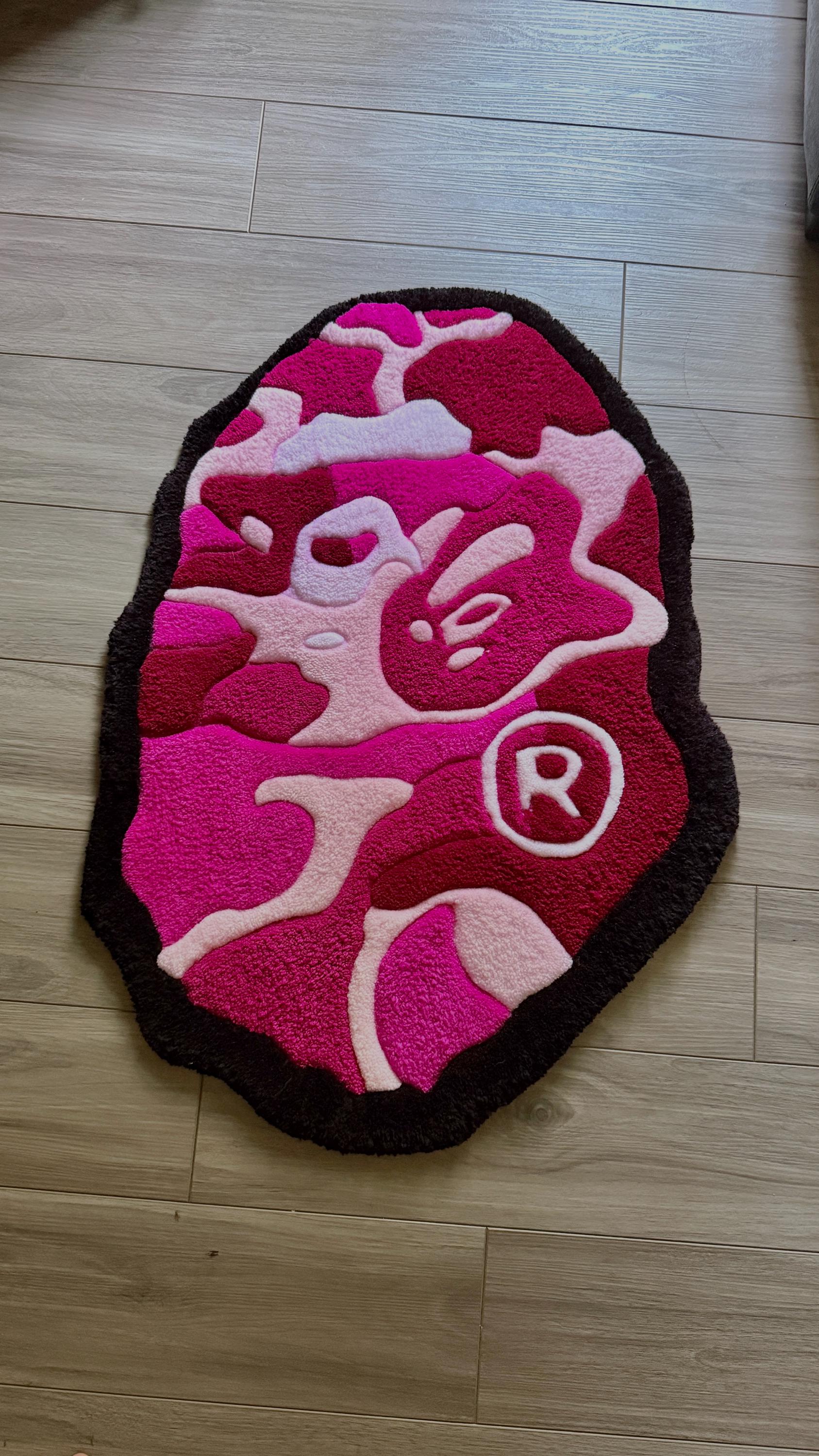 Custom Pink Bape Rug - Etsy
