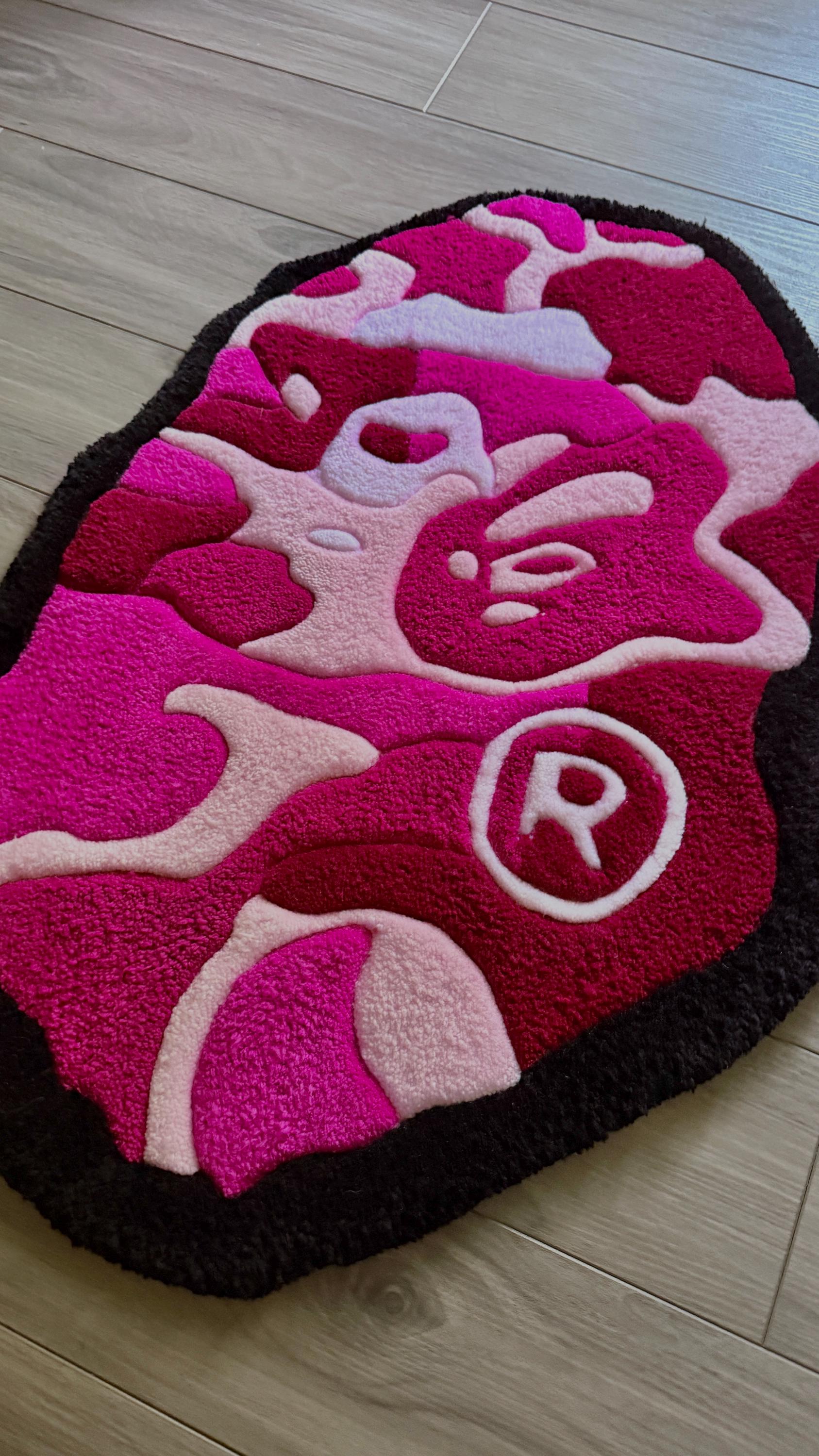 Custom Pink Bape Rug - Etsy
