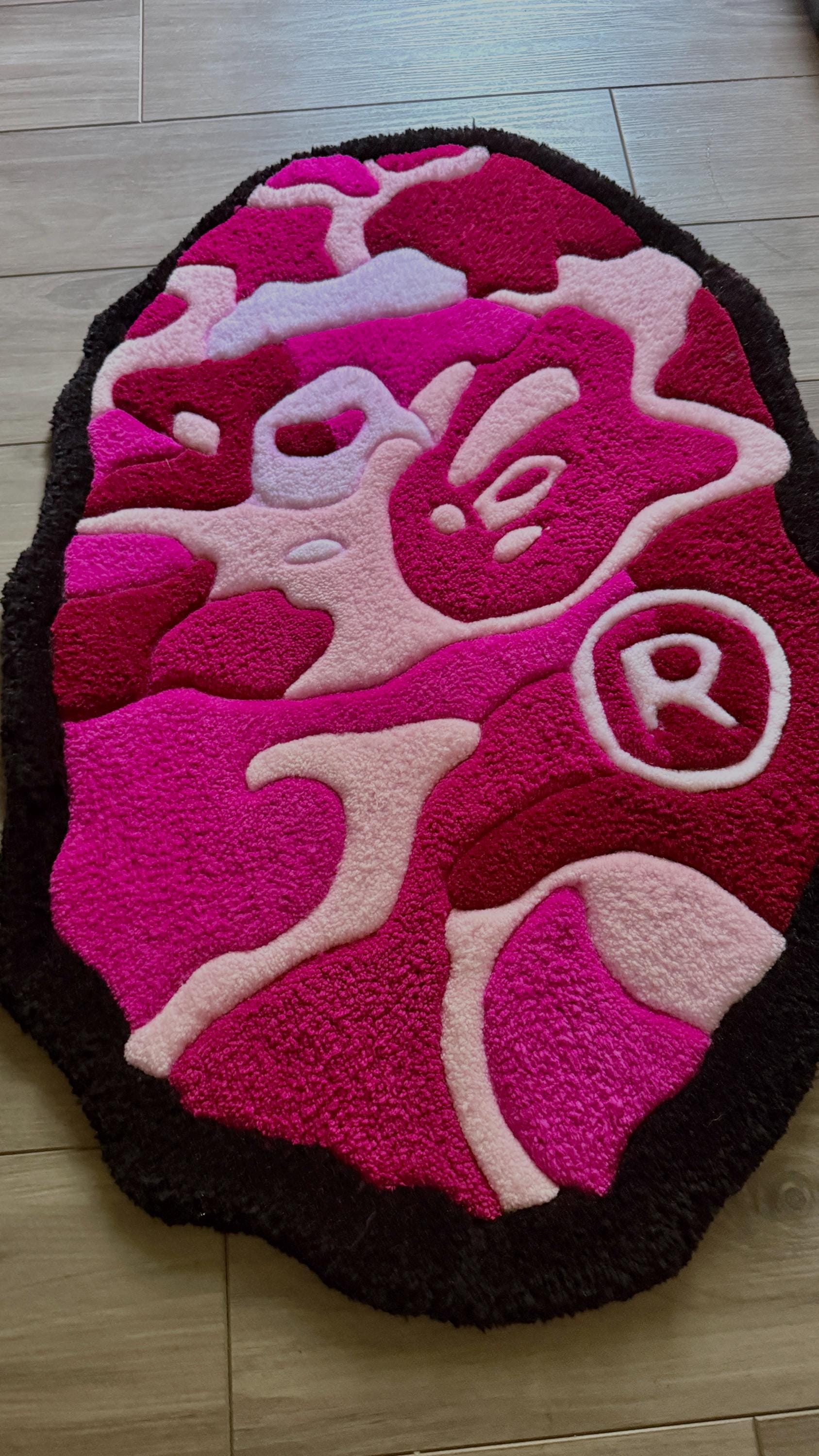 Custom Pink Bape Rug - Etsy