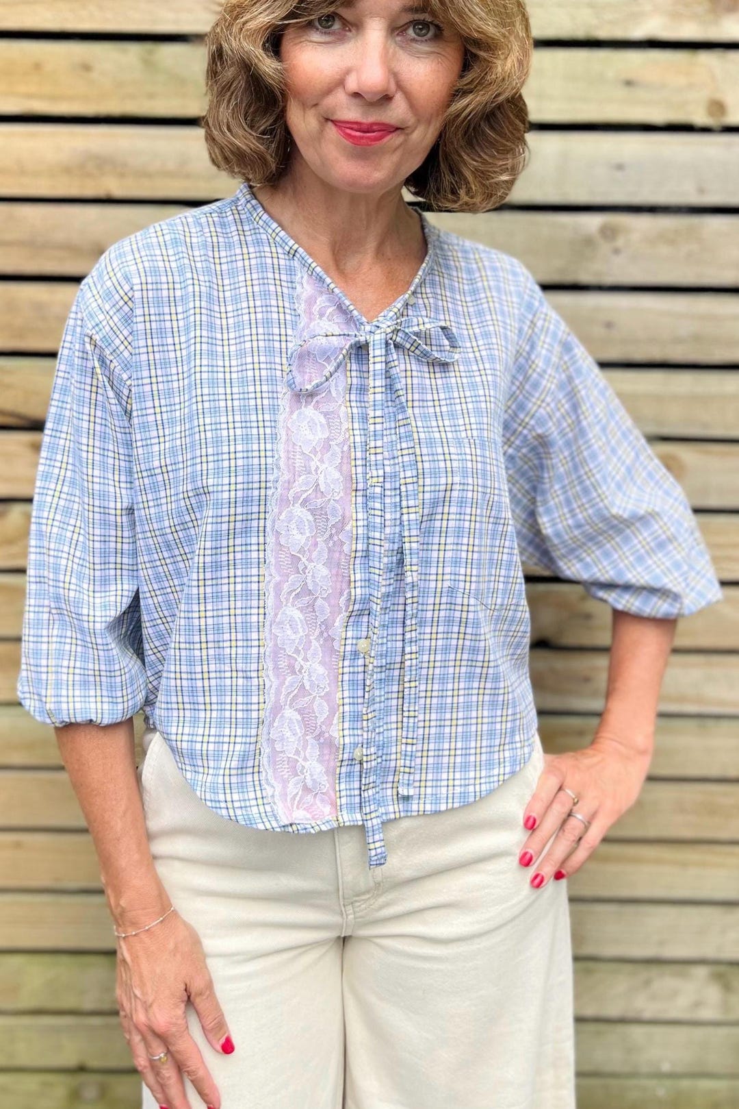 Vintage Handmade Upcycled Top, Womens Reworked Vintage Shirt, Upcyled ...