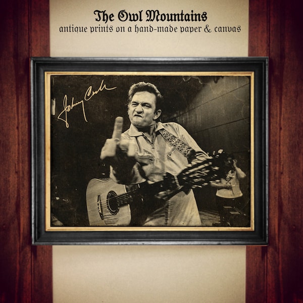 Johnny Cash Flipping off Poster - Etsy