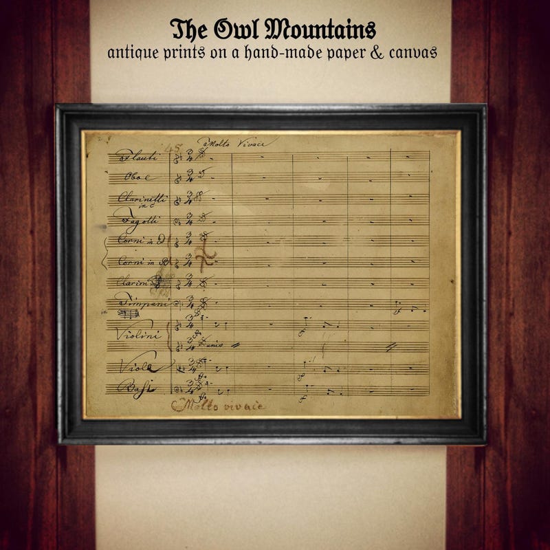 Handwritten Score Sheet Music - Etsy