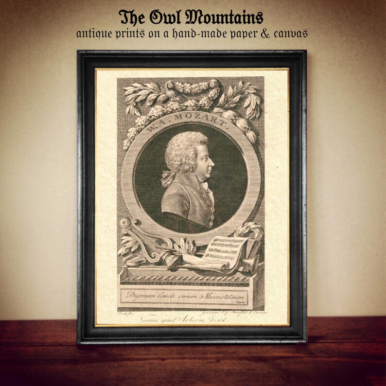 Wolfgang Amadeus Mozart Art Print – Vintage Classical Music Wall Decor ...