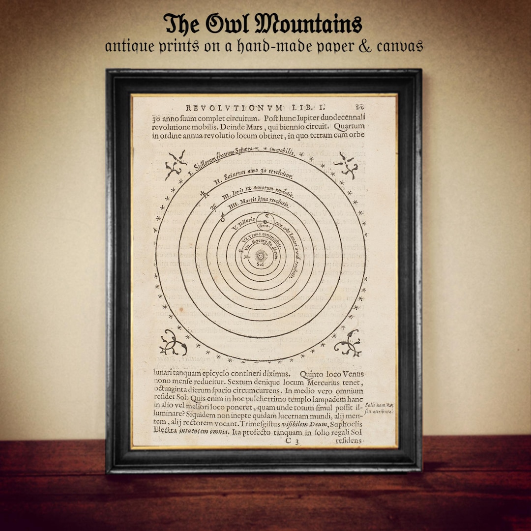 Nicolaus Copernicus Heliocentric Diagram – De Revolutionibus Orbium ...