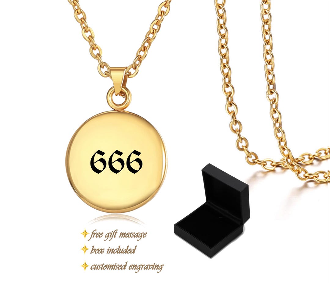 666 Angel Number Necklace – Personalized Spiritual Pendant, Custom ...