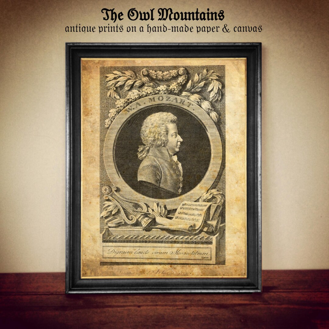 Wolfgang Amadeus Mozart Art Print – Vintage Classical Music Wall Decor ...