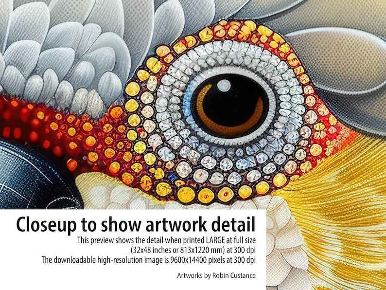 Cockatoo Dreaming | Aboriginal Bird Dot Painting | Download Digital ...